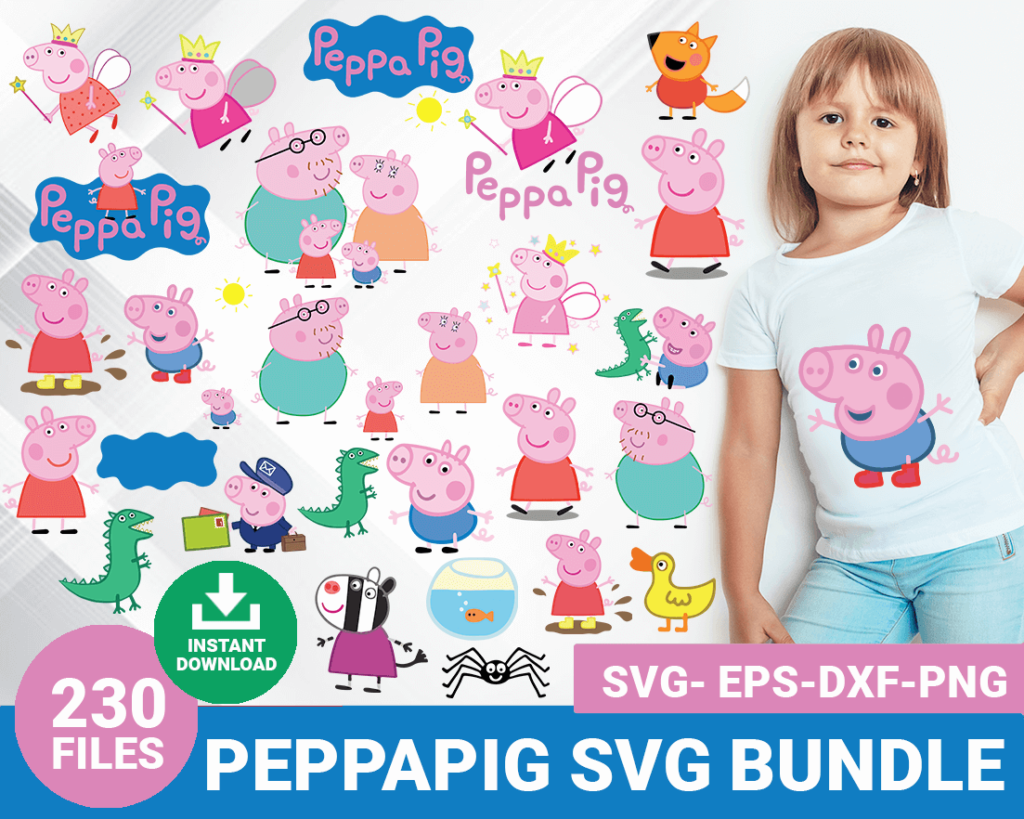 Peppa pig Bundle SVG - SvgForCrafters | Free & Premium SVG Cut Files