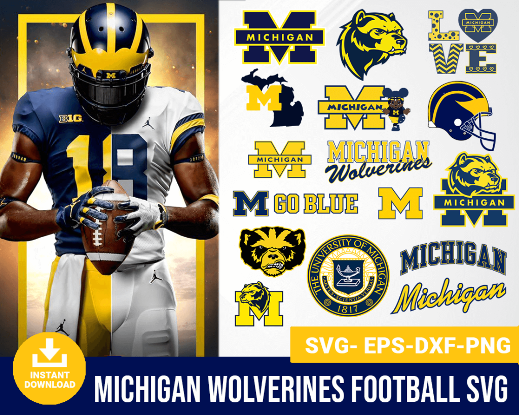 Michigan Wolverines Bundle SVG - SvgForCrafters | Free & Premium SVG ...