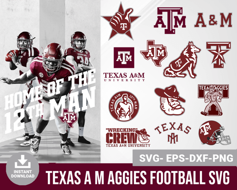 Texas A M Aggies Bundle SVG - SvgForCrafters | Free & Premium SVG Cut Files